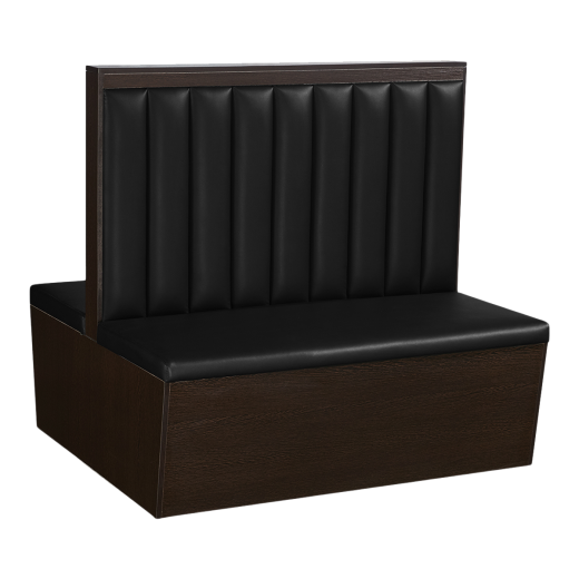 46"H, Melamine Frame Double Booth with Vertical 9 Channel Back