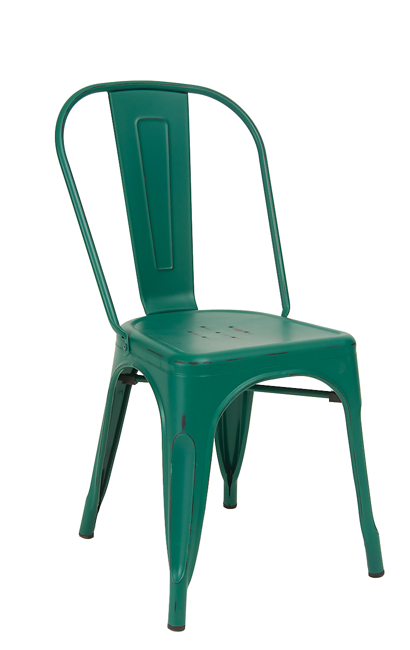 Tolix Metal Chair w/Antique Green Finish