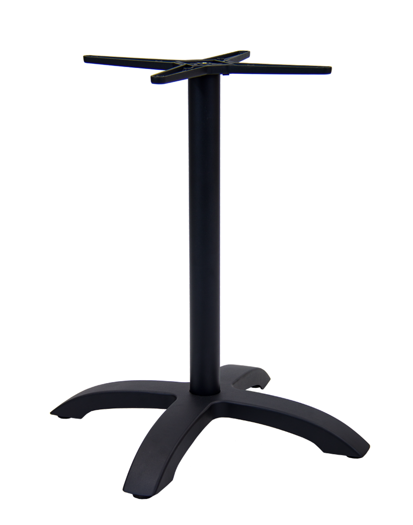 Black Medium Weight Outdoor Table Base, Aluminum - Aluminum Table Bases ...