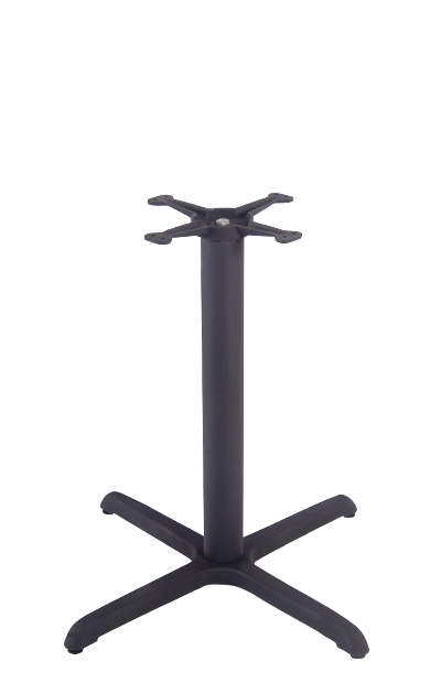 4-Prong Easy Assembly Cast Iron 3PC Table Base 30'' x 30"