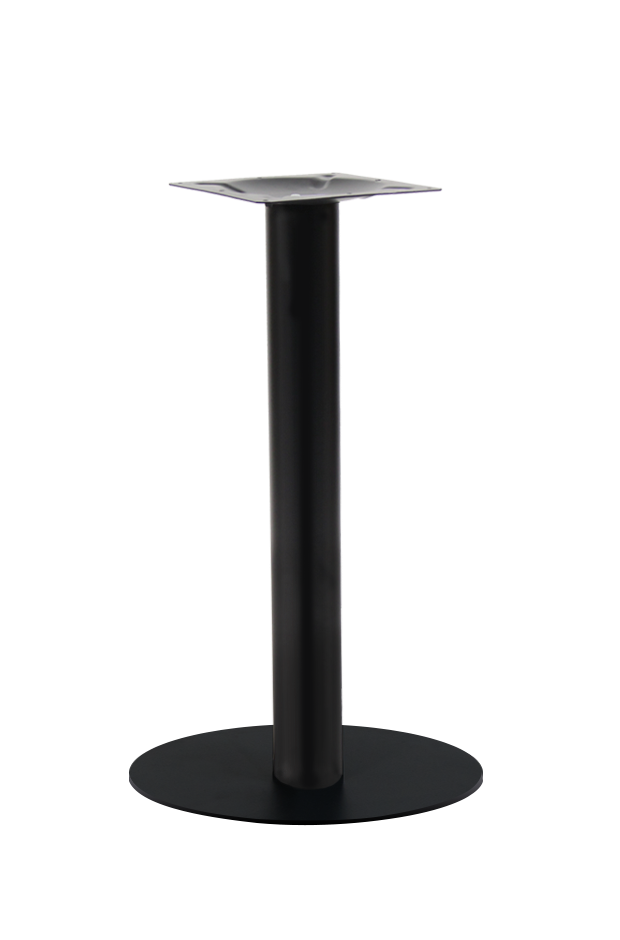 Round Outdoor Steel Table Base in Black Finish 20”
