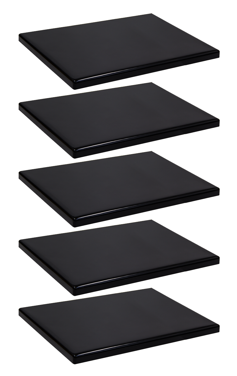 #S34 Bundle Sale, 5 Outdoor/Indoor Resin Table Tops in Black Finish, 30 ...