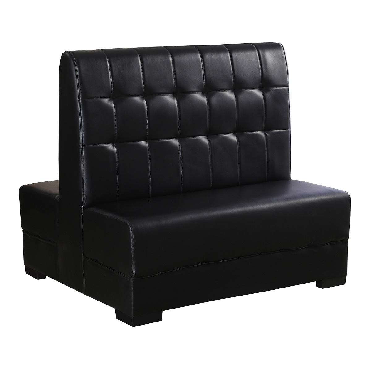 Square Tufted Back Vinyl Double Booth 44"H