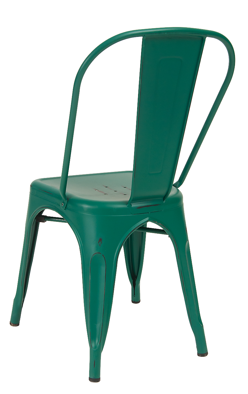 Tolix Metal Chair w/Antique Green Finish - Metal Restaurant Chairs ...