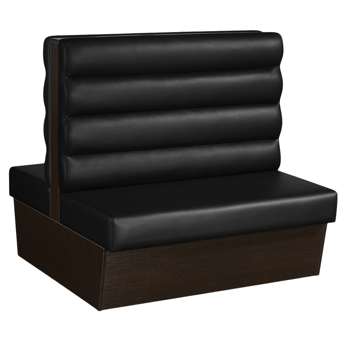 Melamine Frame Double Booth w/ 4 Channel Back 46"H