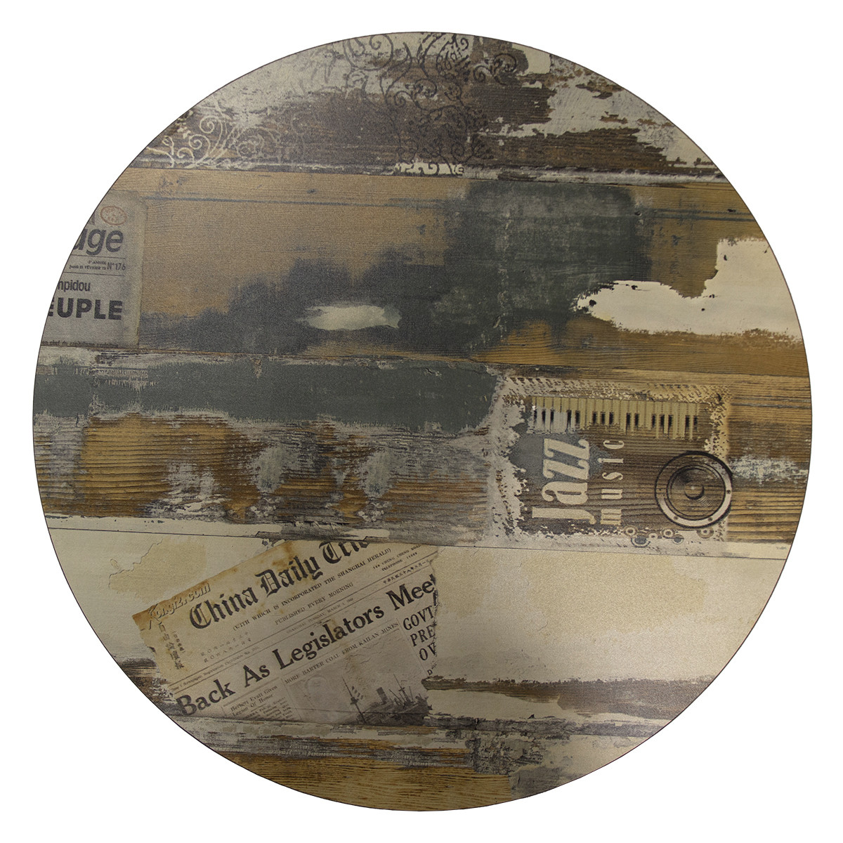 Scrolls Printed Drop Edge Melamine Table Top in Various Sizes