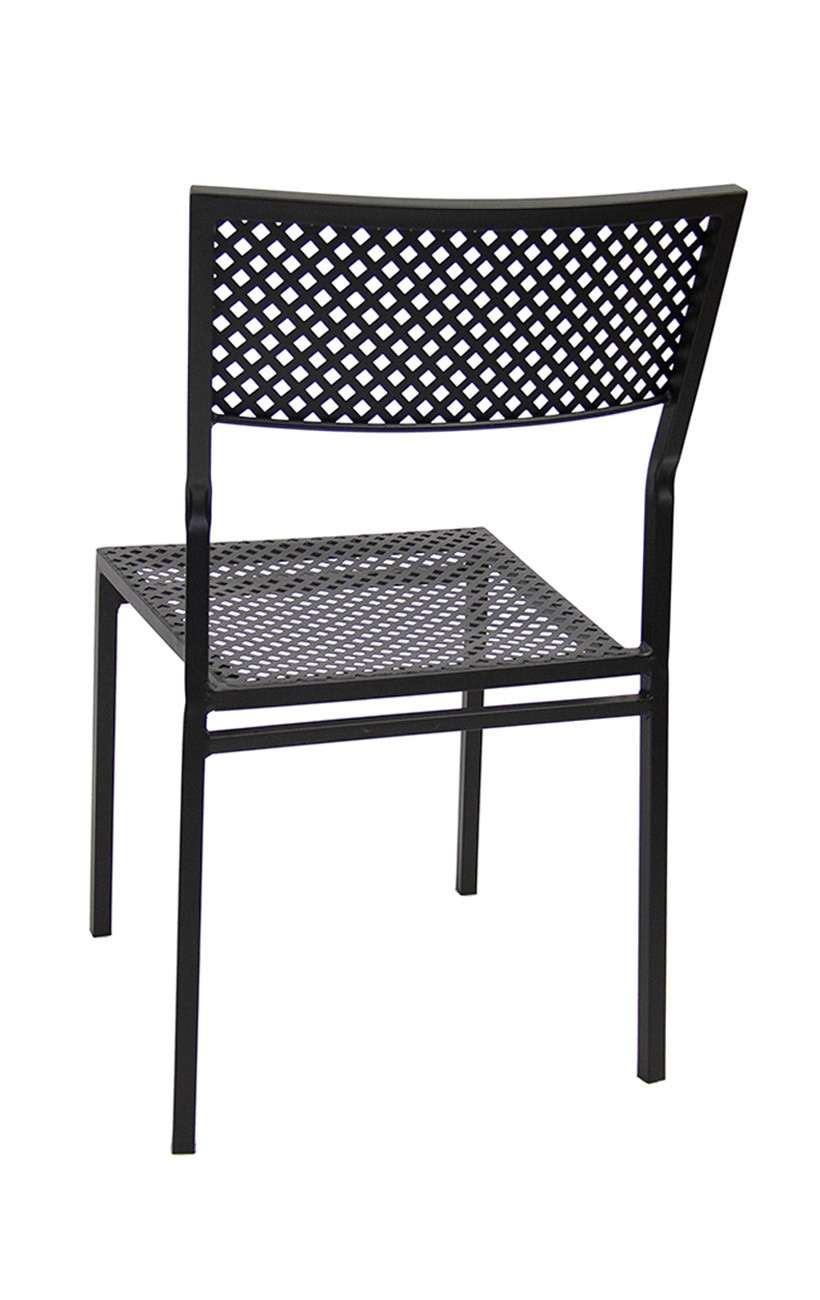 Stackable Metal Patio Chair w/Punched Square Hole