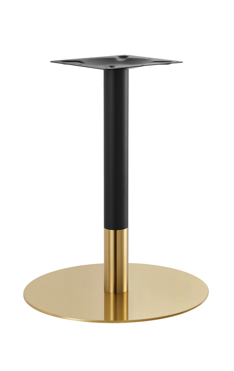 Heavy Duty 23'' Round Stainless Steel Indoor Table Base in Gold and ...