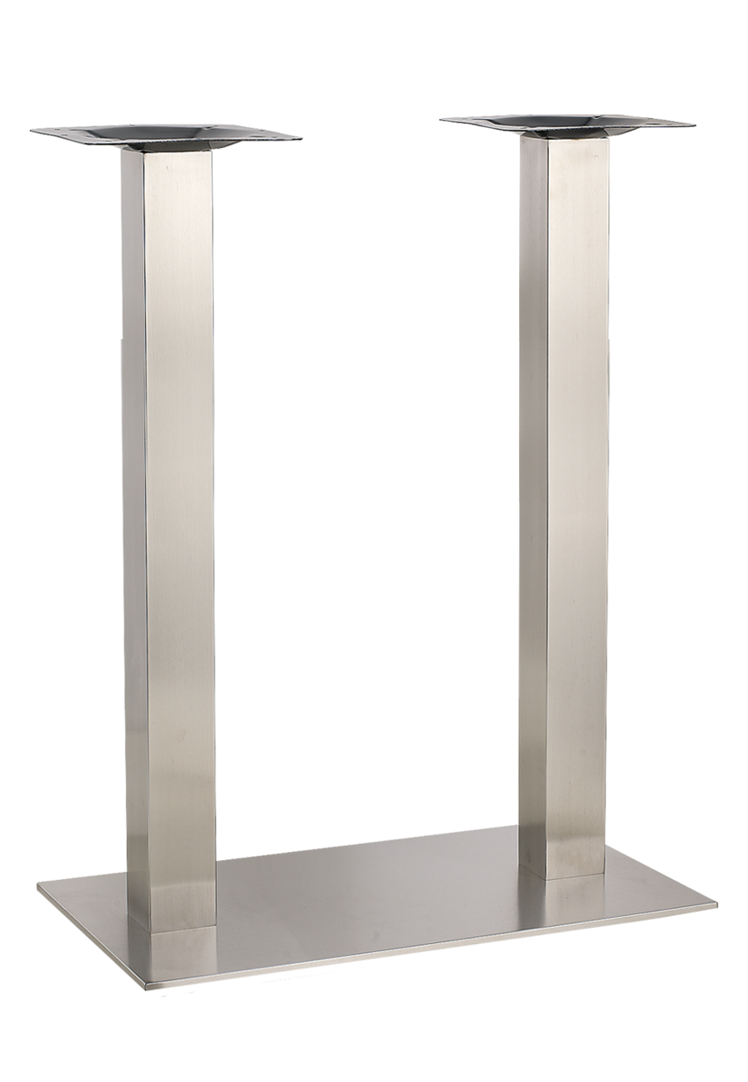 Heavy Duty Stainless Steel Indoor Double Table Base, 15" x 27"