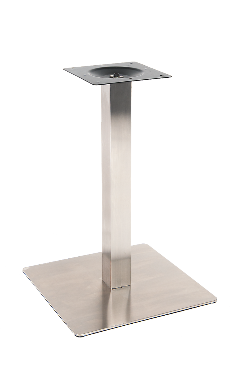 Outdoor 22" x 22" Square Stainless Steel Table Base - Restaurant Table ...