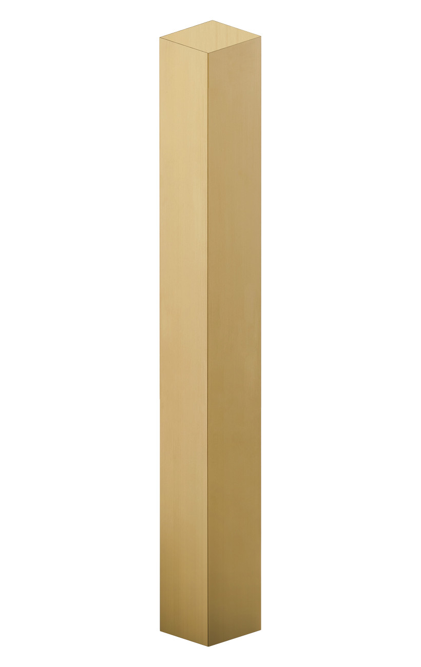Gold Finish Bar Height Stainless Steel Column, Square