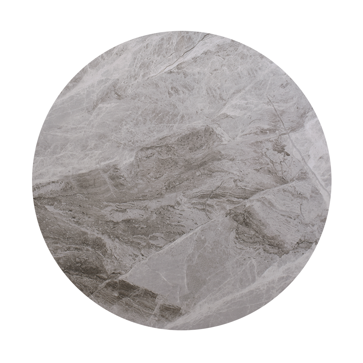 Sintered Stone Table Top in Glossy Light Gray in Various Sizes