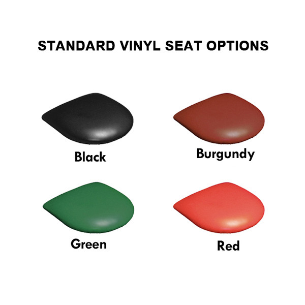 Fan Shape Back & Vinyl Seat Metal Chair w/ Dark Mahogany Back